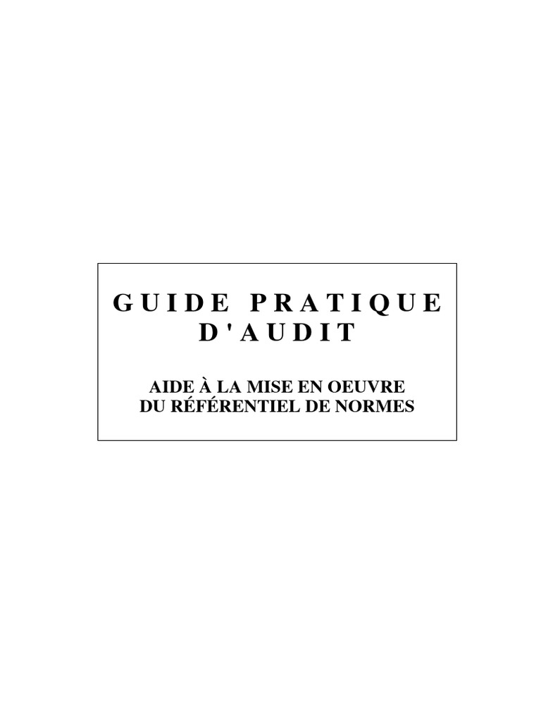Guide D - Audit Maroc | PDF