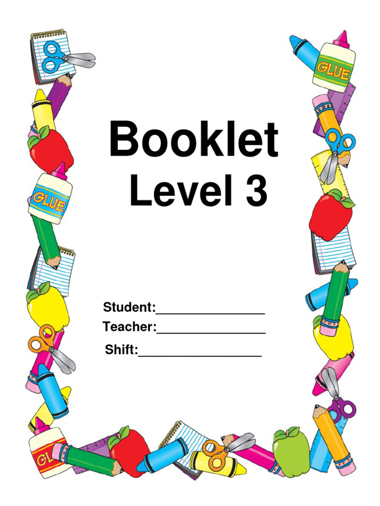 Booklet Level 3 2022 | PDF