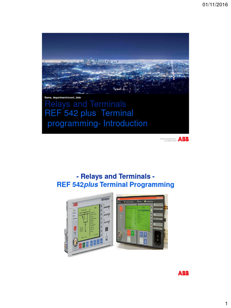 02 - Relays and Terminals Introduction Ref 542plus | PDF