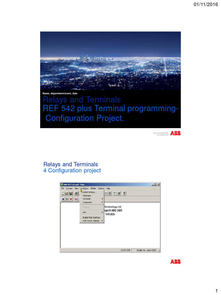 04 - Relays and Terminals Configuration Project Ref 542plus | PDF | Computer Terminal | Relay