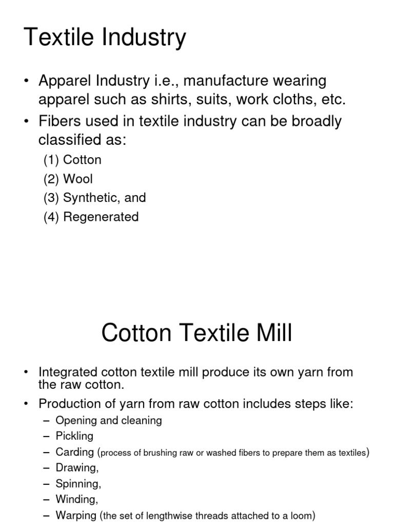 16 Cotton Textile | PDF | Textiles | Textile Manufacturing