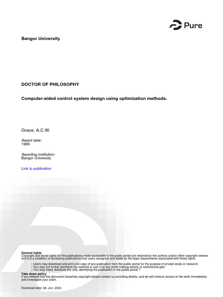 Computer Aided Control System Design Using Optimization Methods Pdf Matlab Mathematical