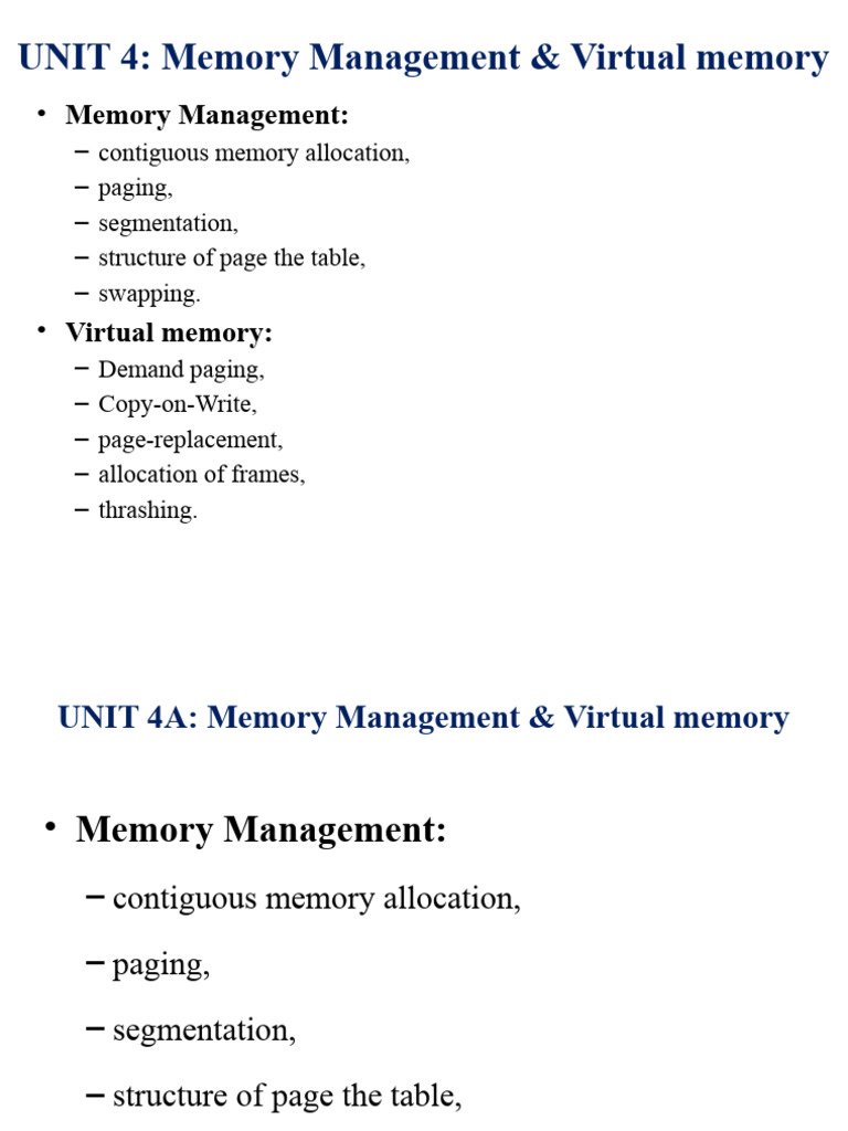 Unit 4a | PDF | Library (Computing) | Process (Computing)