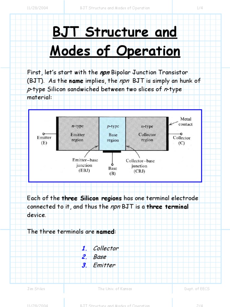 BJT Structure and Operating Modes | PDF | Bipolar Junction Transistor ...
