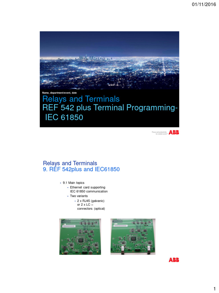 09 - Relays and Terminals Iec61850 Ref 542plus | PDF | File Transfer ...