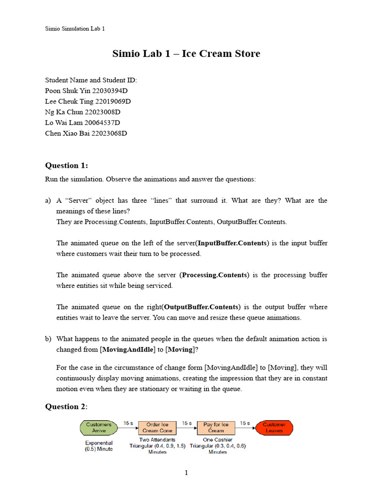 Simio Lab 1 - 1026 | PDF | Queue (Abstract Data Type) | Data Management