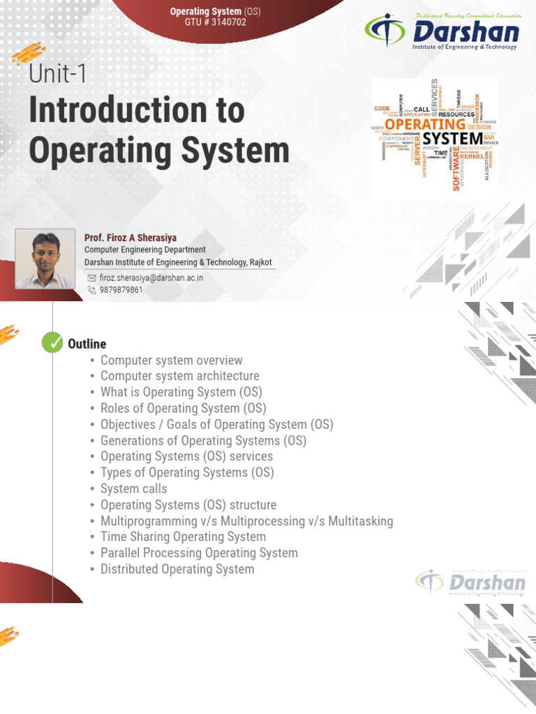 OS GTU Study Material Presentations Unit-1 23032021022710AM | PDF | Computer Data Storage ...