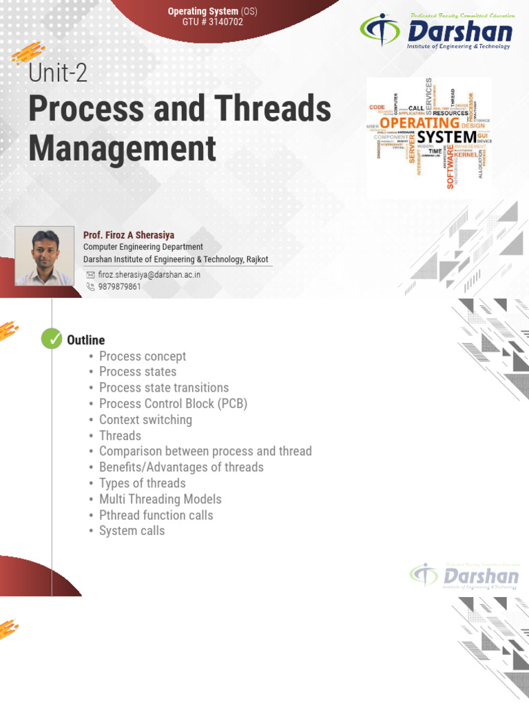 OS GTU Study Material Presentations Unit-2 26032021071656AM | PDF | Thread (Computing) | Process ...