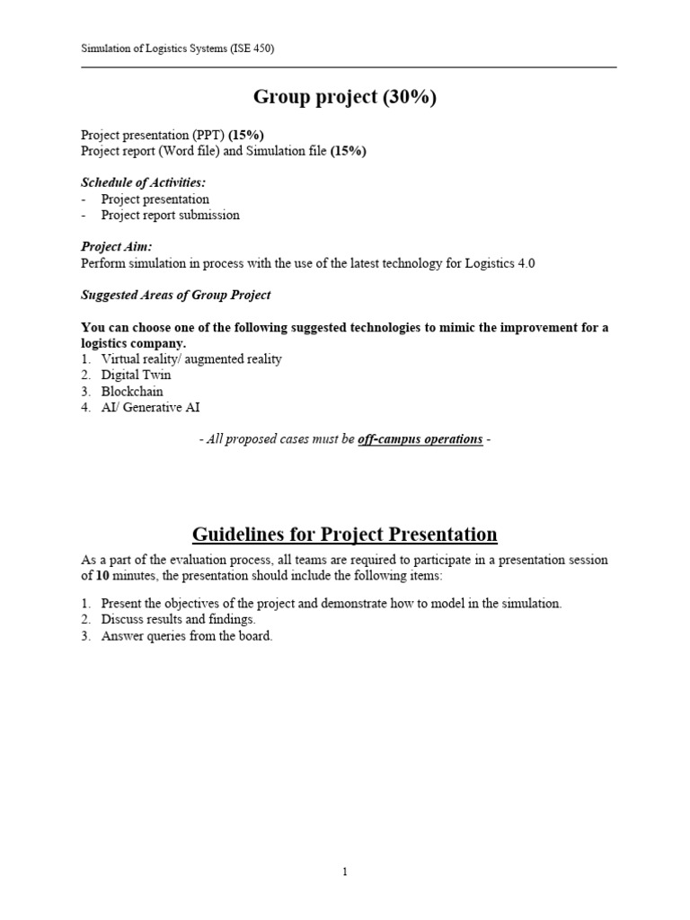 Project Guideline - 4 | PDF | Conceptual Model | Simulation
