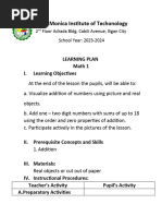 Detailed Lesson Plan in Math 1 | PDF | Lesson Plan | Pedagogy