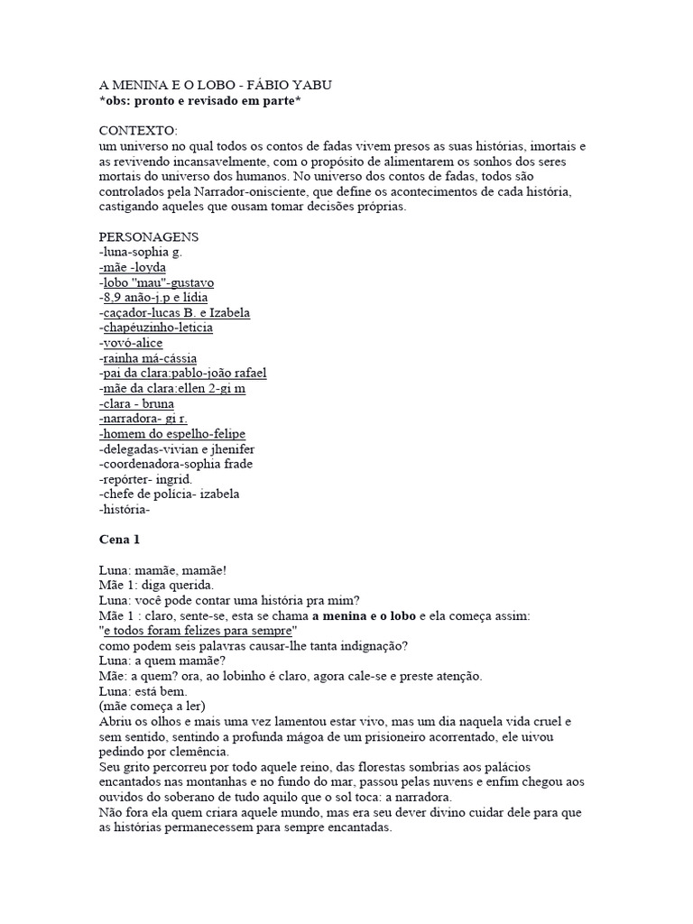 A Menina e o Lobo | PDF | Ficção Geral