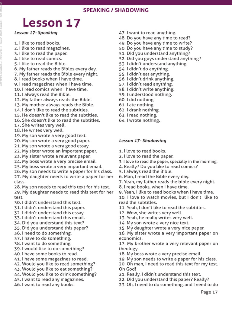 E - Speaking - Shadowing PDF | PDF