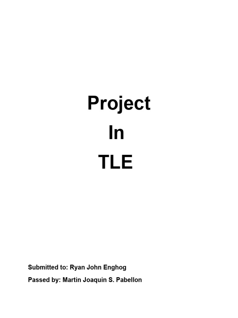 Tle Project | PDF | Asian Cuisine | Food And Drink Preparation
