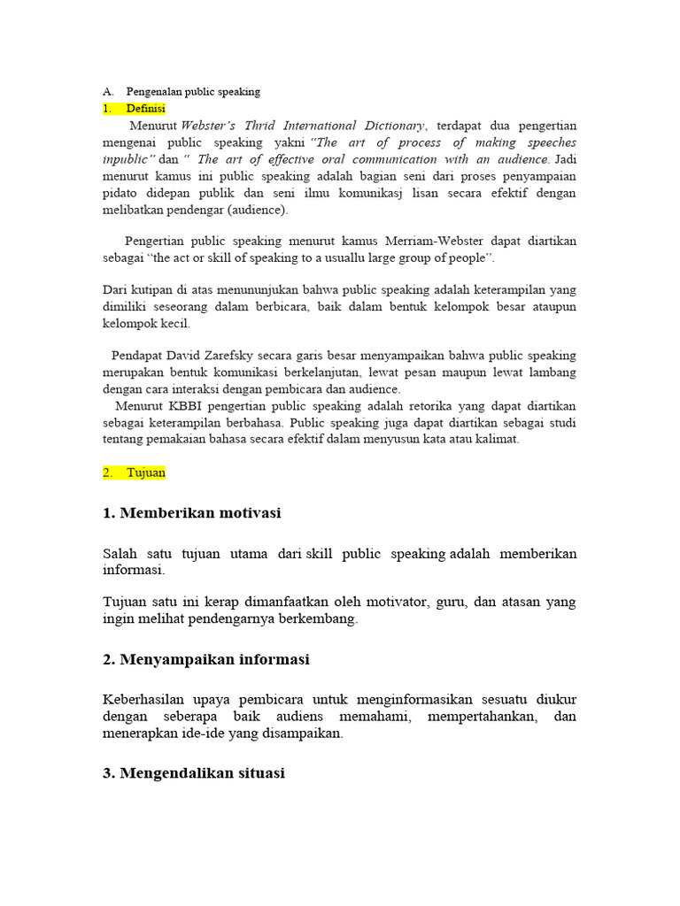 Pengenalan Public Speaking | PDF | Karier & Perkembangan