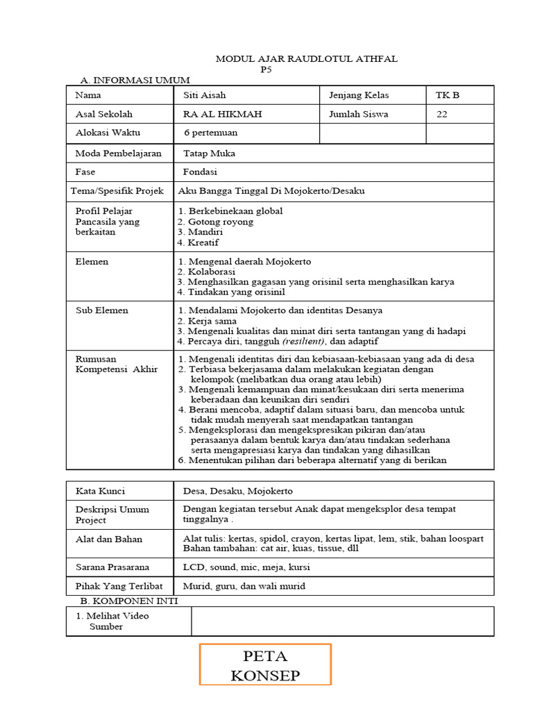 Modul Ajar Minggu Ke 1 Kel B | PDF