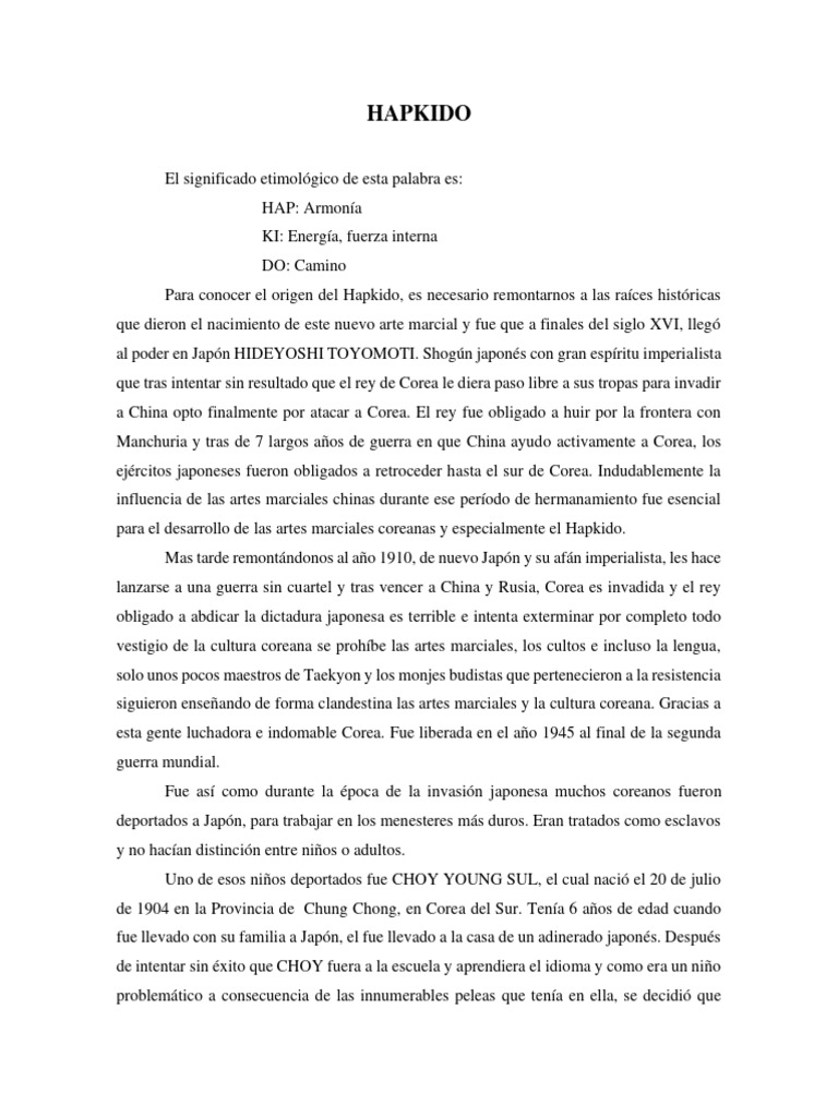 Historia Del Hapkido | PDF