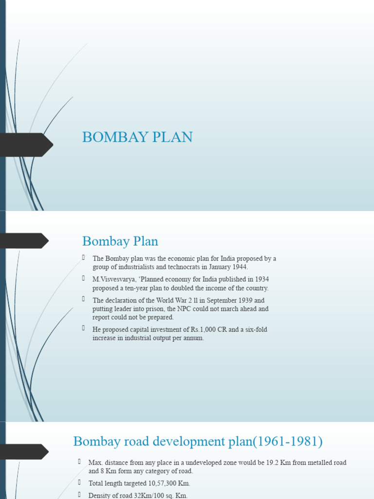 Overview of the Bombay Plan 1944 | PDF | Politics | Travel