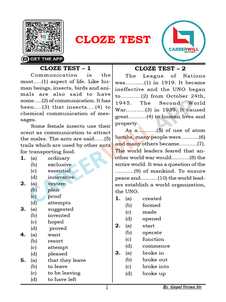Cloze Test | PDF | Auction | Health Care
