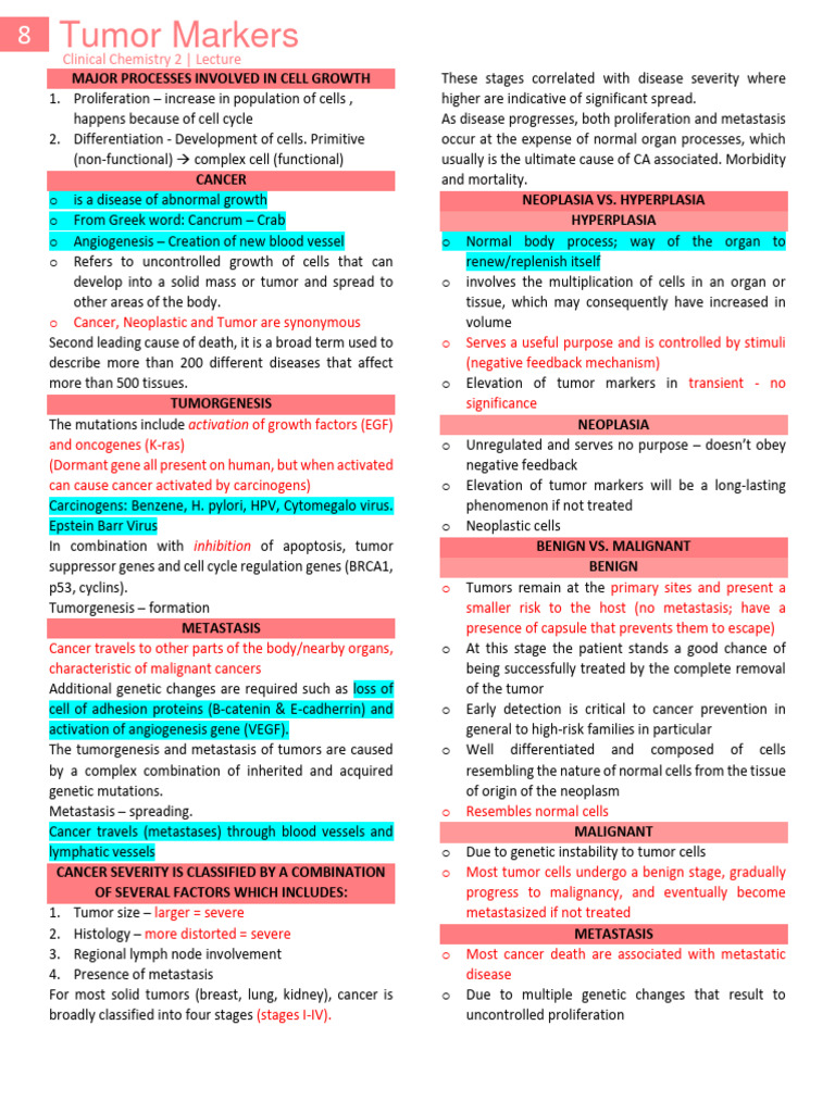 Tumor Markers | PDF | Science & Mathematics
