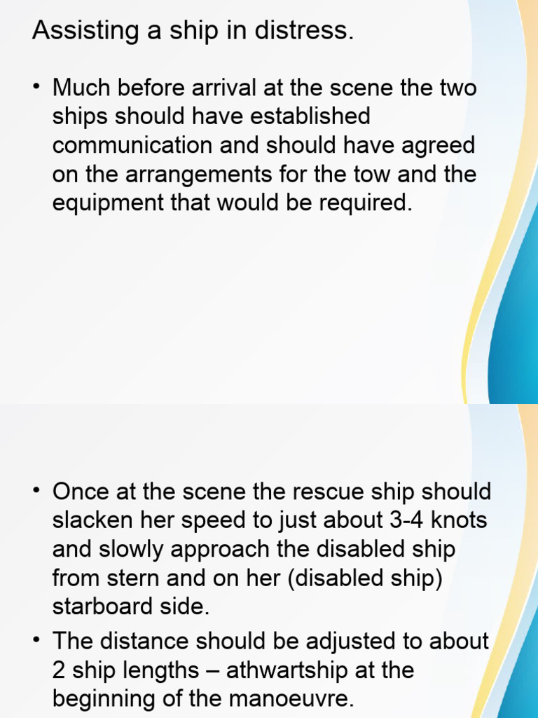 While Assisting Ship in Distress | PDF