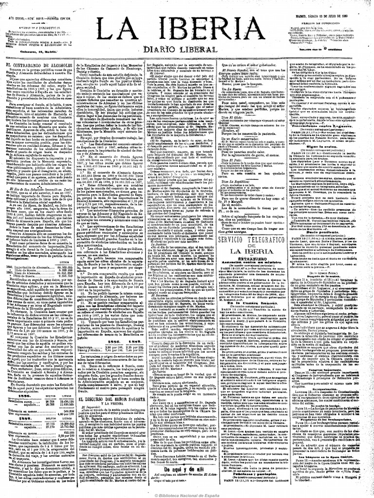 La Iberia (Madrid. 1868) - 13-7-1889 | PDF