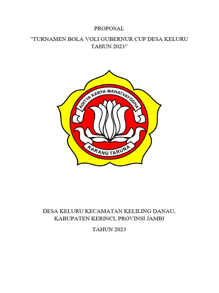 Proposal Bola Voli Desa Keluru | PDF