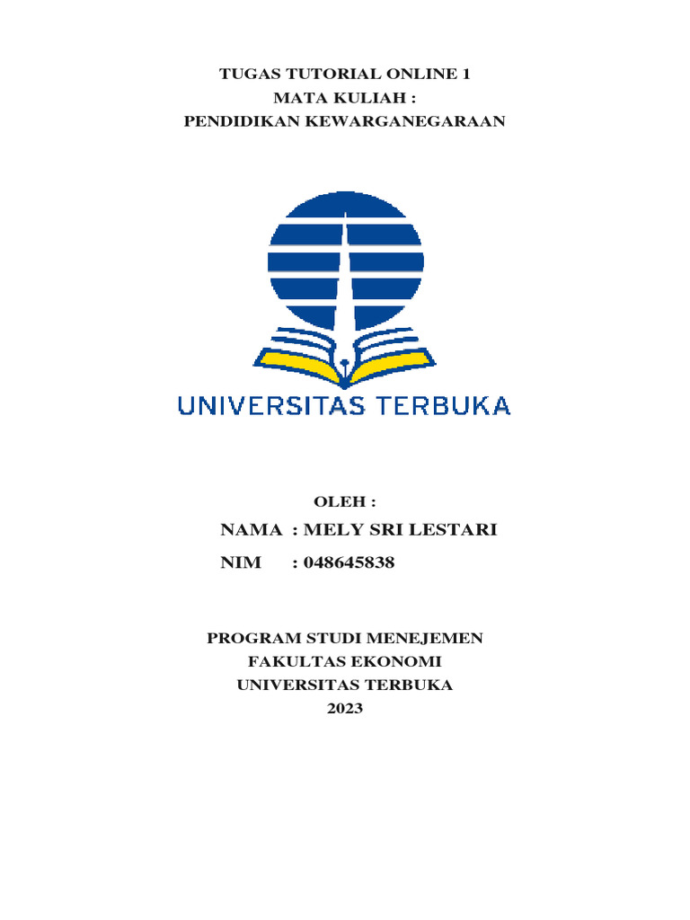 TUGAS 3 PKN UT Manajemen SM 1 | PDF