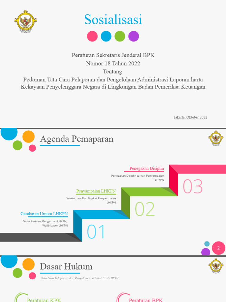 2022 Sosialisasi Peraturan Sekjen No 18 Tahun 2022 LHKPN - Wajib Lapor - FT | PDF