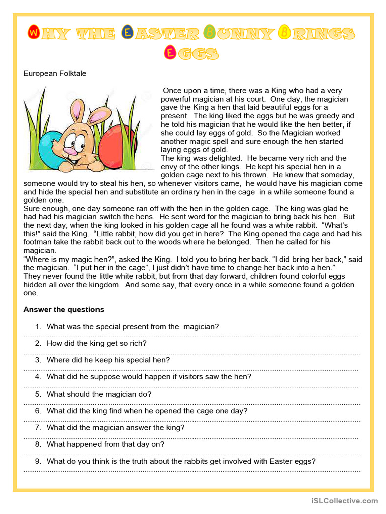 Why The Easter Bunny Brings Eggs | PDF