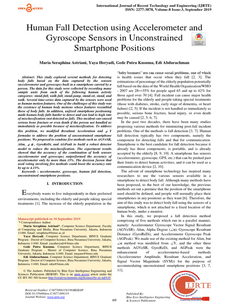 FAll and Non Fall | PDF | Accelerometer | Receiver Operating Characteristic