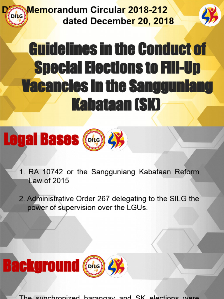 Guidelines for SK Special Elections | PDF | Voting | Elections