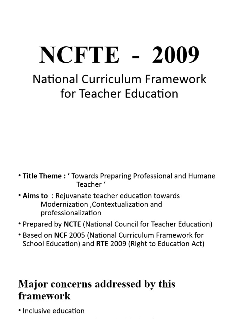 Ncfte - 2009 | PDF