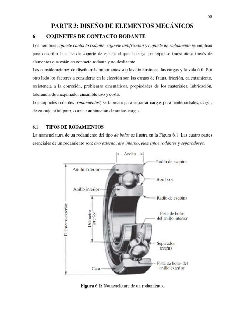 Elem Maq 06 Teoría Rodamientos | PDF