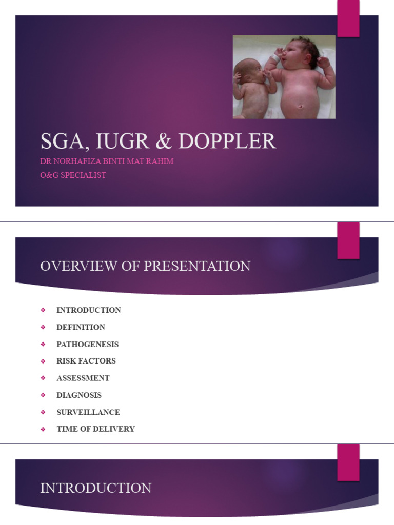 Understanding SGA, IUGR, and Doppler Analysis | PDF | Science & Mathematics