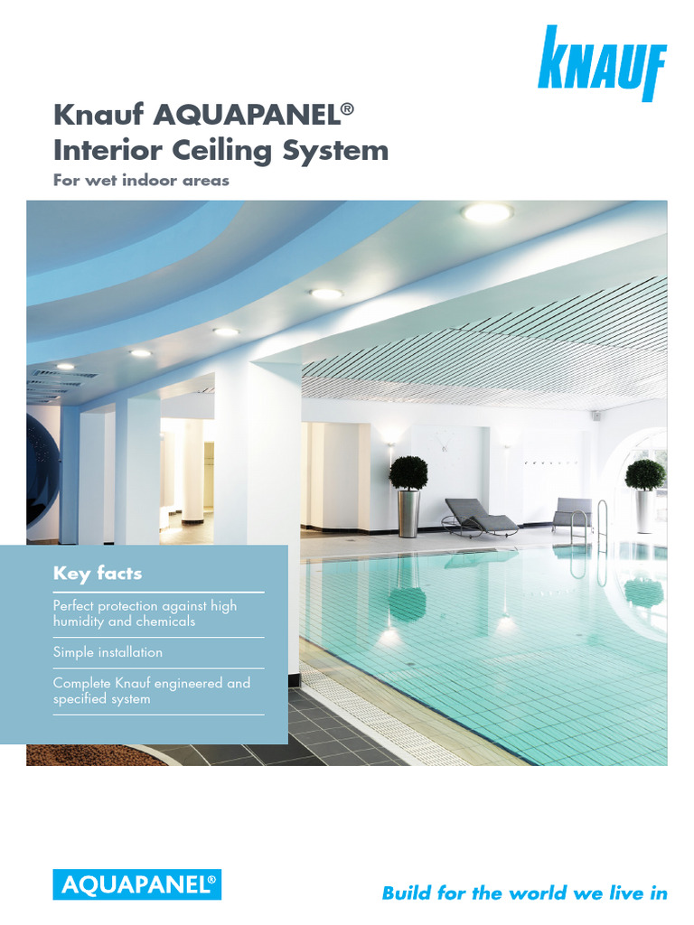 Knauf AQUAPANEL Interior Ceiling System Brochure | PDF | Swimming Pool ...