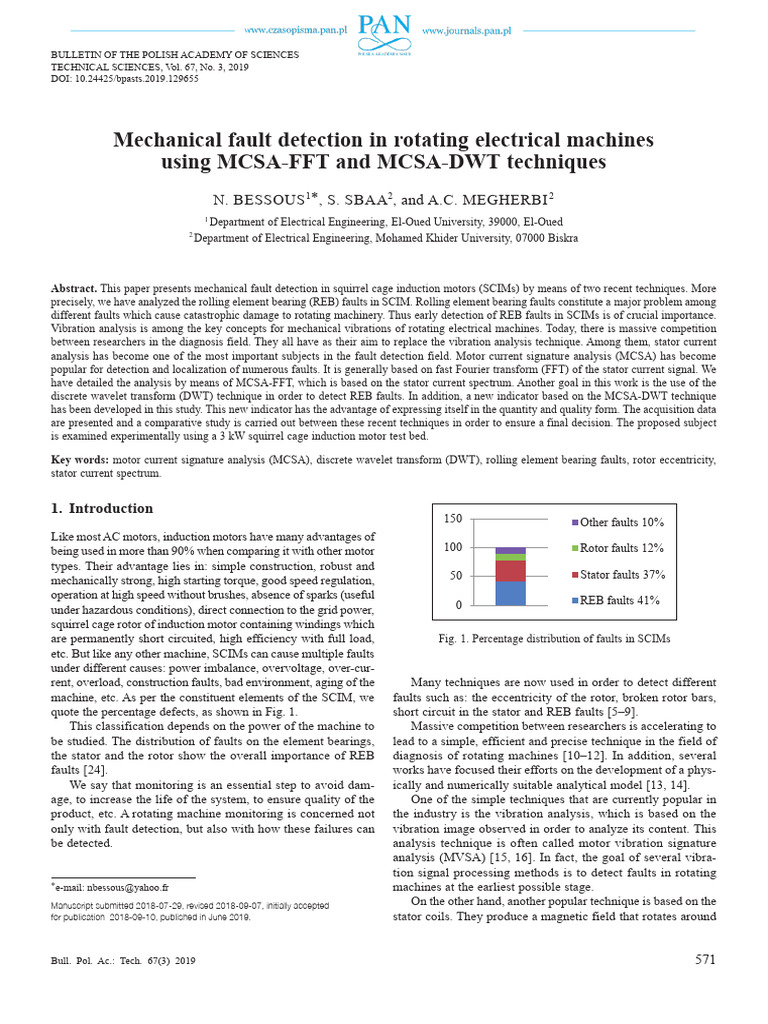 FFT và DWT | PDF | Electric Motor | Spectral Density