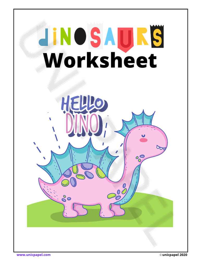 Dinosaur Worksheet | PDF