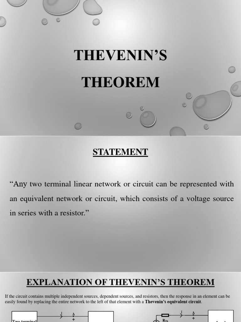 Thevenin's Theorem Explained with Examples | PDF