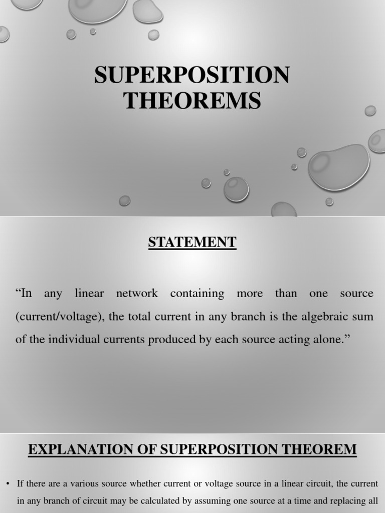 Superposition Theorem Explained | PDF | Electrical Network | Electronic ...