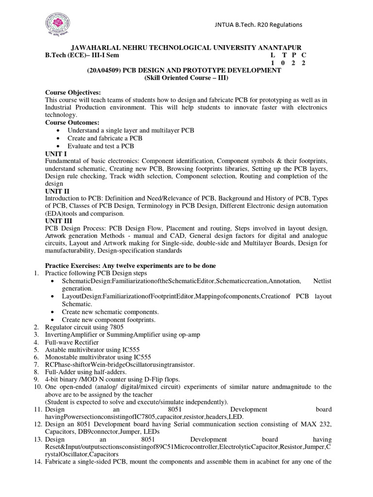 PCB Lab | PDF | Printed Circuit Board | Electronics
