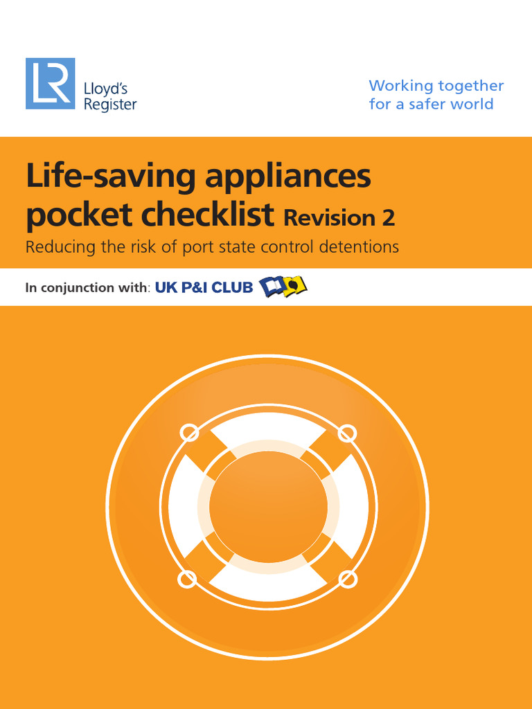 PSC Pocket Checklist - LSA | PDF | Ships | Water Transport