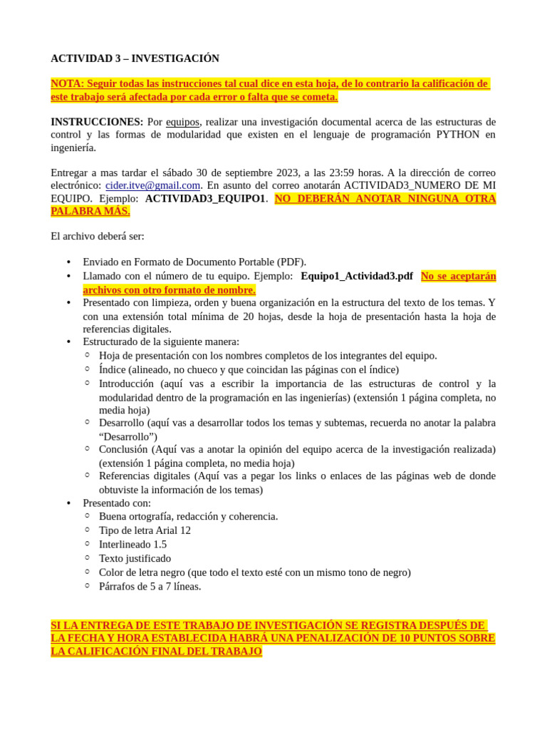 Actividad 3 Programación | PDF | Python (lenguaje de programación) | Programación de computadoras