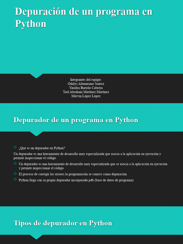 Depuración de Un Programa en Python | PDF | Programa de computadora | Programación