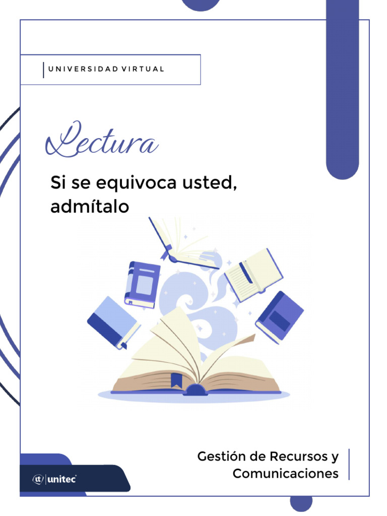 Si Se Equivoca Usted, Admitalo | PDF