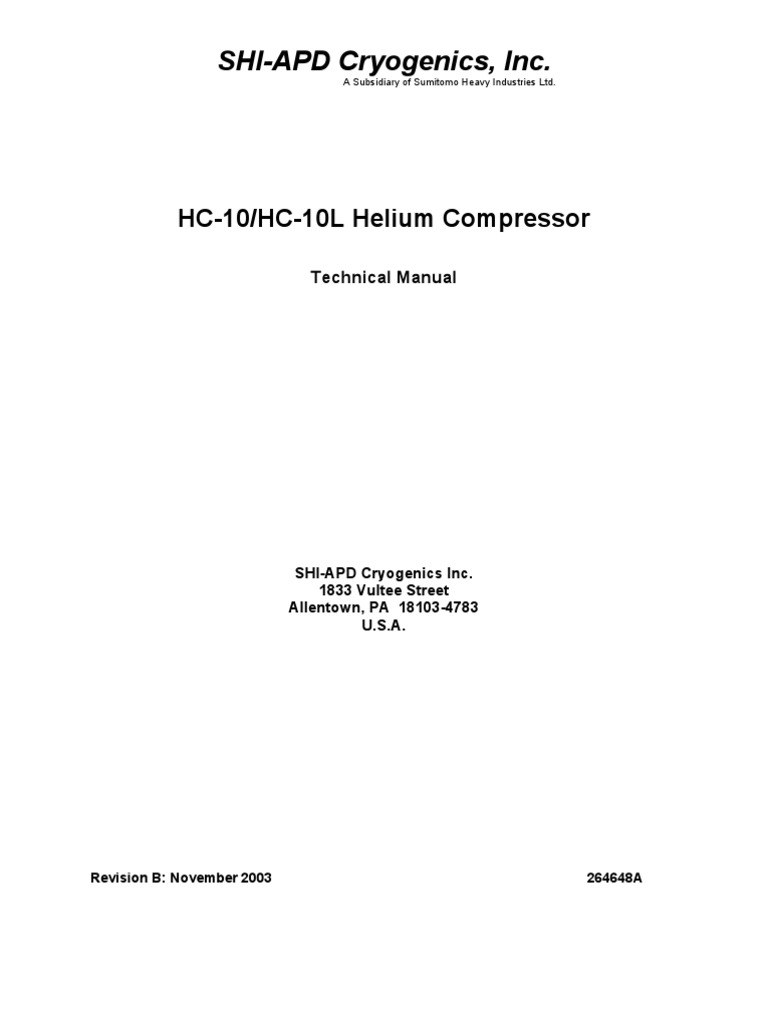 Apd-Hc10 Compressor Manual | PDF | Mains Electricity | Power Supply