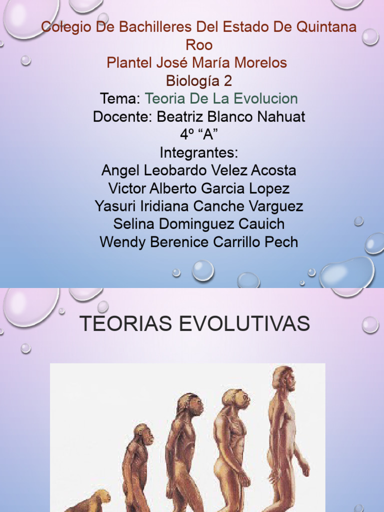 Teoria de La Evolucion | PDF