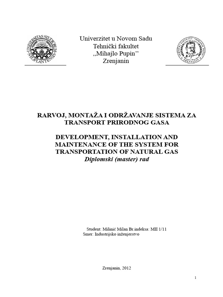 Dilpomski Master Rad Razvoj, Montaža I Održavanje Sistema Za Za ...