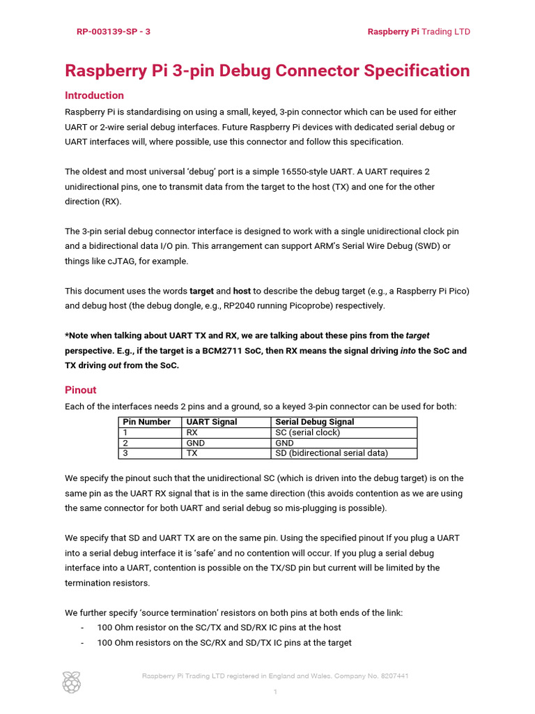 Debug Connector Specification | PDF | Electronics | Manufactured Goods