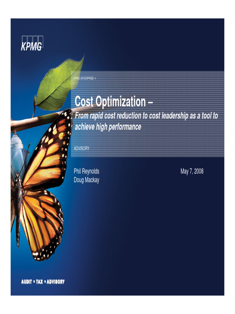 KPMG CostOptimization | PDF | Procurement | Risk