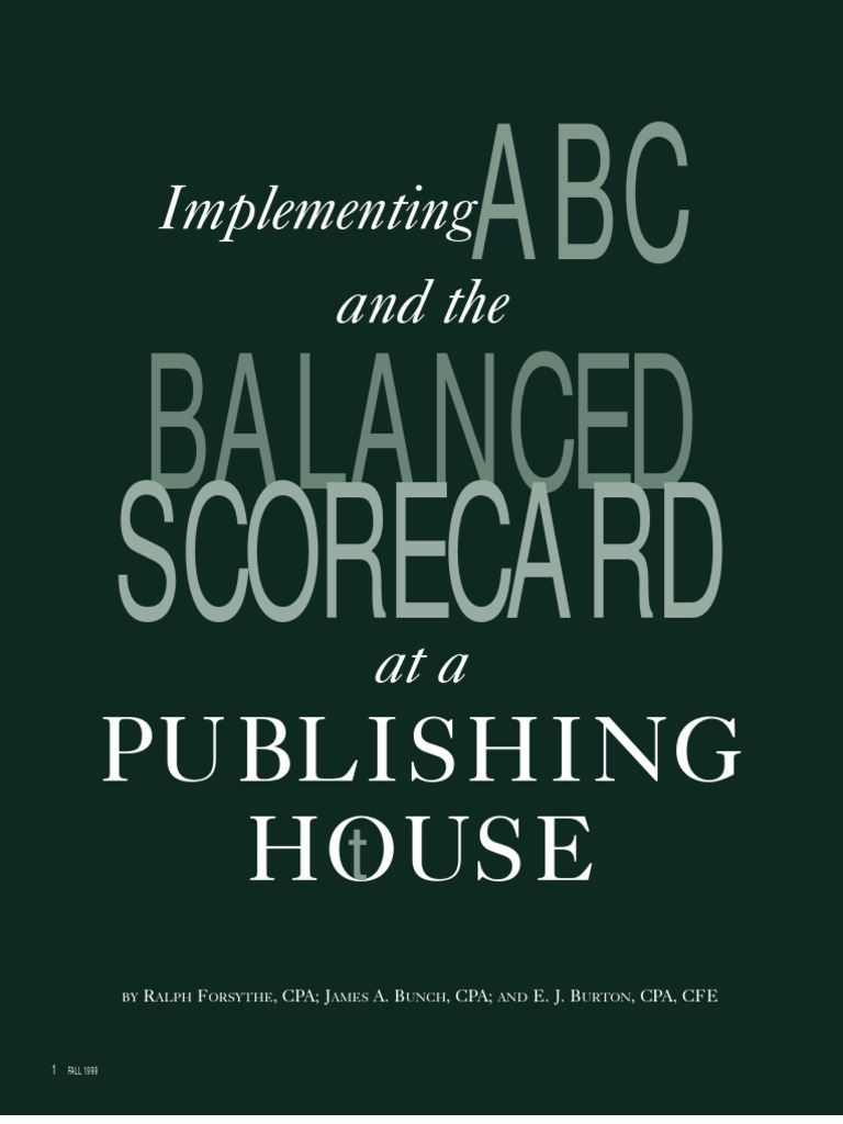 ABC & Balance Scorecard | PDF | Strategic Management | Innovation